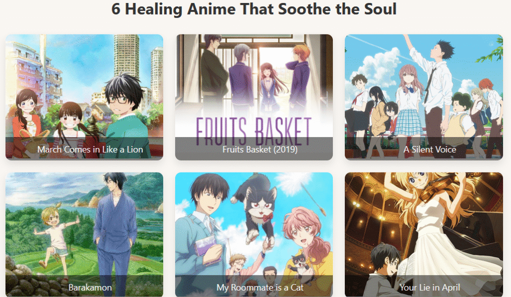 Healing Anime: 6 Series to Calm Your Mind and Soul
